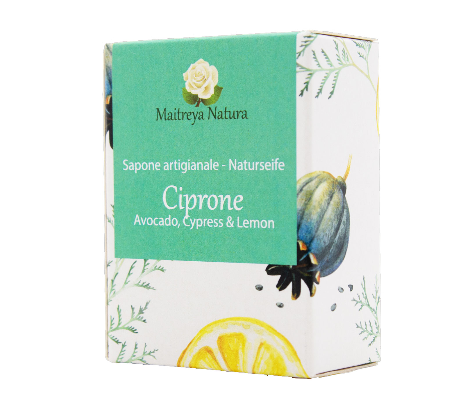 Sapone artigianale CIPRONE con scatola | Maitreya Natura